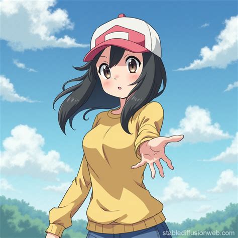 Pokémon Style Anime with Female Protagonist Stable Diffusion Online