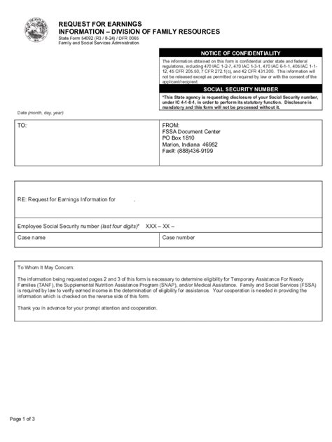 State Form 54092 Fill Online Printable Fillable Blank Fill Out