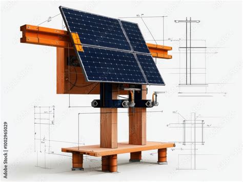 Technical Drawing Of A Solar Panel Array Showing Panel Alignment