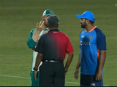 Ind Vs Aus T20 2022 Live रोहित शर्माचा पारा चढला सामन्यातील षटकं कमी