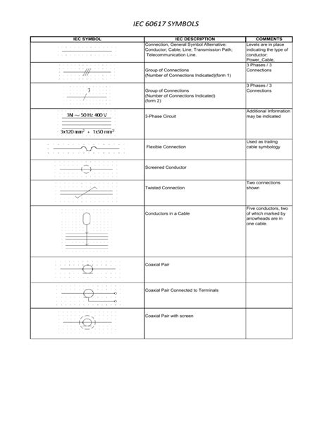 Iec 60617 Electrical Symbols Reference