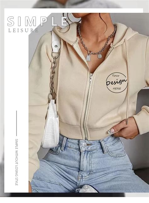 China Wholesale Custom 100 Cotton Sweatshirt Women Zip Up Oversized