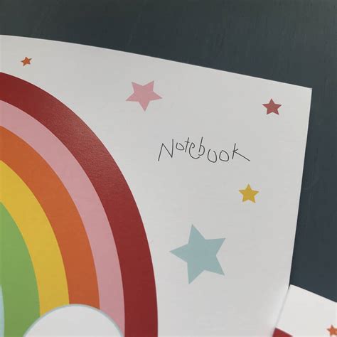 Personalised Rainbow Notebook By Half Pint Home