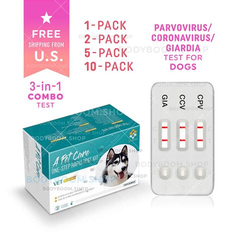 Giardiacpvccv Test For Dogs 3 In 1 Home Rapid Testing Kit