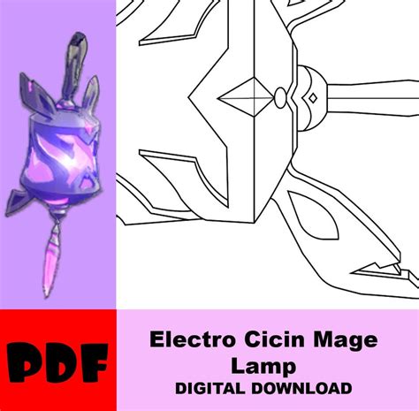 Electro Cicin Mage Lamp Genshin Impact Pattern Etsy Ireland