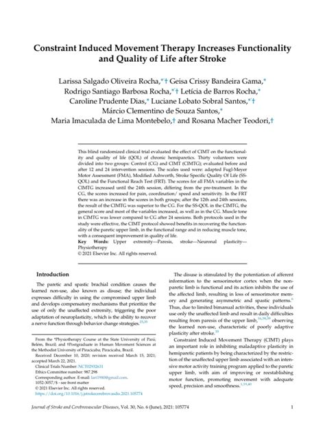 constraint induced movement therapy increases functionality and quality