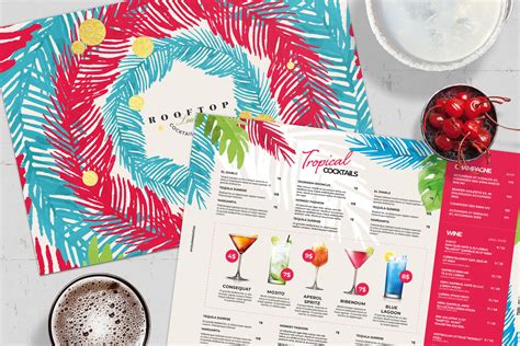 Tropical Cocktail Bar Menu Psd Brandpacks