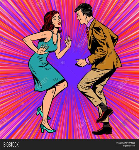 Retro Man Woman Vector And Photo Free Trial Bigstock
