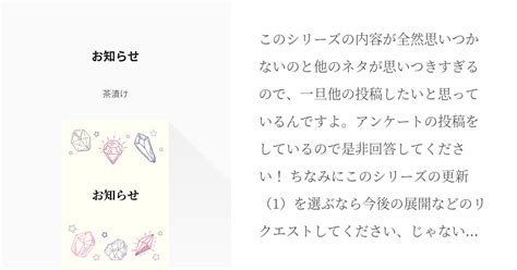 7 お知らせ 今回俺はサッカーをしないと言ったはずだが？！ お茶漬け（亀更新）の小説シリーズ Pixiv