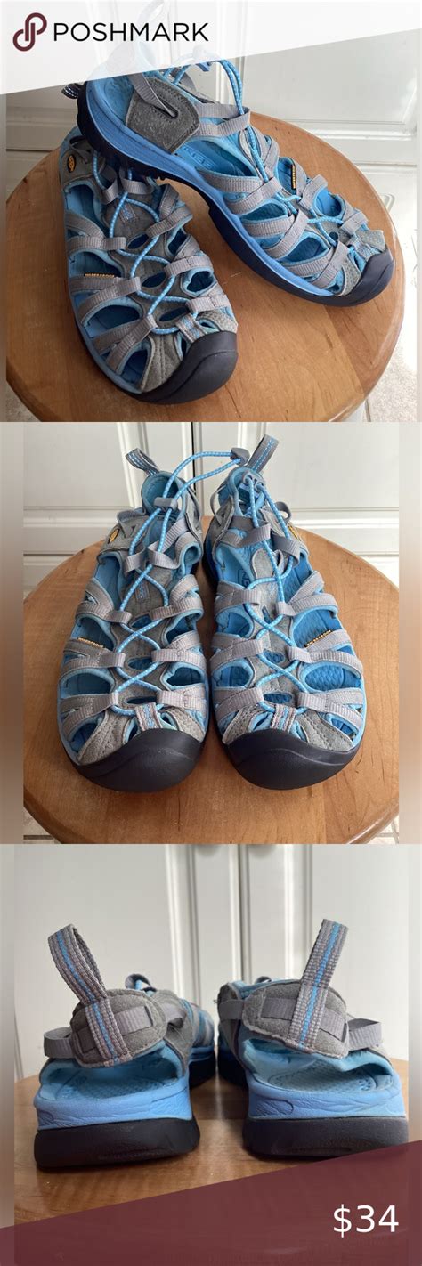 Keen Closed Toe Sandals W95 Gray Light Blue Waterproof Anatomical
