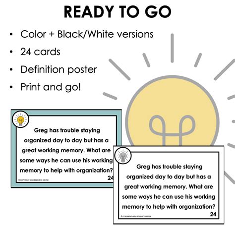 Metacognition Executive Functioning Skills Task Cards — Autism Grown Up