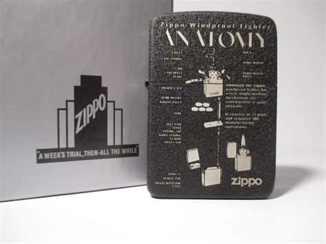 Zippo Anatomy 1941 Replica Black Crackle Lighter