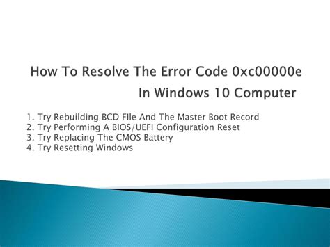 PPT Error Code Xc E Easy Ways To Fix It PowerPoint Presentation ID