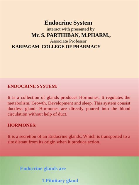 Unit Iv Endocrine System Ppt 1 1 Pdf Adrenal Gland Pancreas