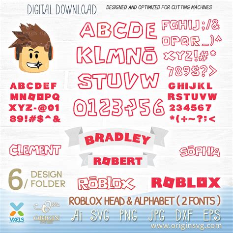 Free Roblox Alphabet Svg Font Roblox Letters Printable Reid Maggie