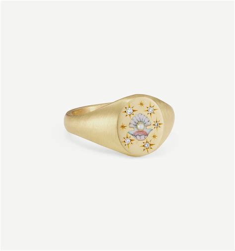 The Clam And Pearl Ring Cece Jewellery
