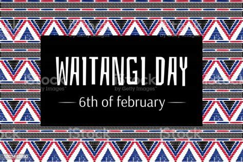 와이탕기 데이 배경 벡터입니다 2월 6일 뉴질랜드 휴일 축제입니다 마오리의 역사 Waitangi Day에 대한 스톡 벡터 아트