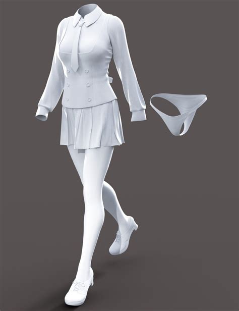DForce Stylish School Uniform For Genesis Female S Daz D