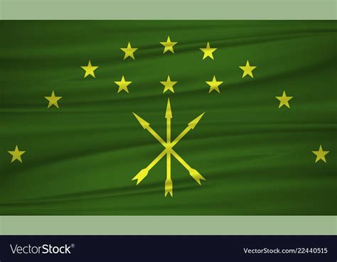 Adygea Flag Adygea Flag Blowig In The Wind Eps 10 Vector Image