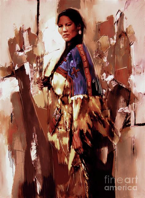 Native American Lady 03 Painting By Gull G Fine Art America