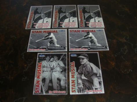 1999 Fleer Tradition Baseball Stan Musial Monumental Moments Lot Of 7