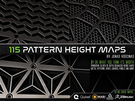 115 Pattern Height Map Pack — Polycount