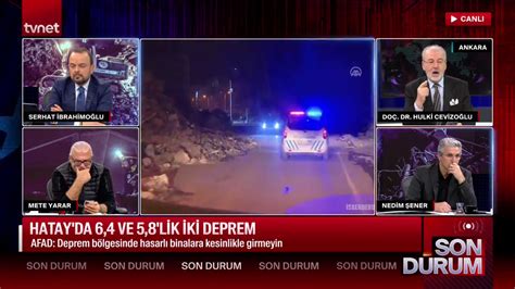 TVNET on Twitter HATAY DA 6 4 VE 5 8 LİK İKİ DEPREM Doç Dr Hulki