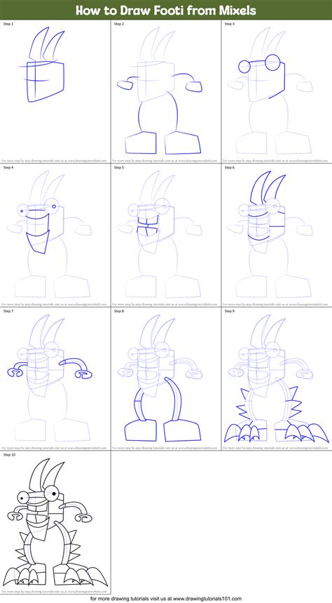 How To Draw Footi From Mixels Mixels Step By Step