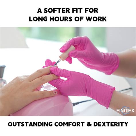Finitex Rose Red Disposable Gloves 3mil Latex Free 100pcsfor Food