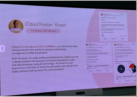 Eldad Postan Koren On Linkedin Last Week Linkedin Used My Profile In An Event As An Example For…