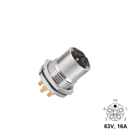M12 L Coded Connector Cable Field Wireable Bulkhead Shine Industry