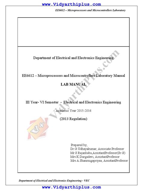 eee miroprocessor and microcontroller laboratory pdf central