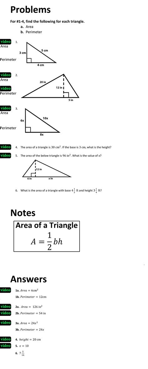Triangle Area And Perimeter Examples At Alexander Feinstein Blog