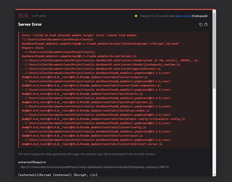 Vercel Next Js Dashboard Deployment Error Bcrypt Help Vercel Community