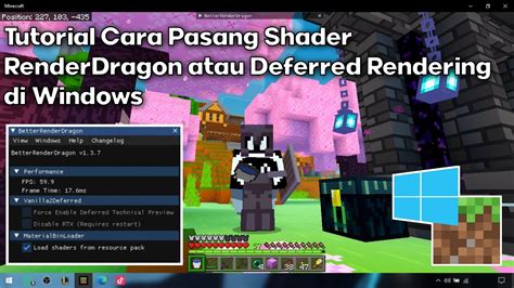 Cara Pasang Shader Renderdragon Deferred Rendering Di MCBE Windows Minecraft