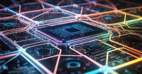 this image features a complex network of interconnected nodes and lines