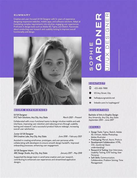 Minimalist Uiux Designer Resume Template 51795898 Template