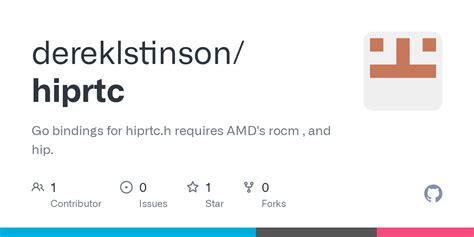 GitHub Dereklstinson Hiprtc Go Bindings For Hiprtc H Requires AMD S