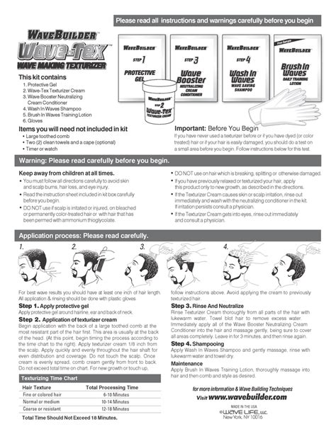 Wave Tex Wave Making Texturizer Kit Wavebuilder