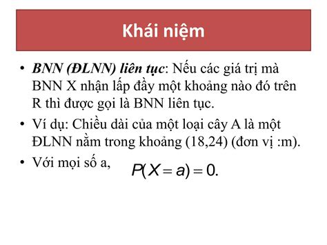 Biến ngẫu nhiên liên tục - Xác suất thống kê | PPTX