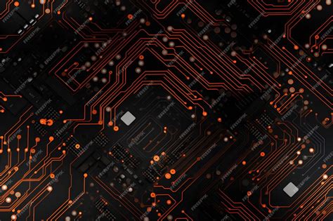 Premium Ai Image Seamless Texture And Fullframe Background Of Circuit Board Topology Neural