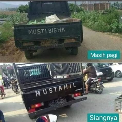 9 Potret Tulisan Kocak Di Mobil Bak Terbuka Absurd Banget Bikin Ngakak Mobil