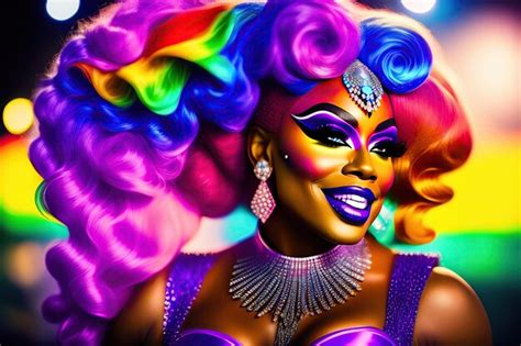 Premium Ai Image Happy Drag Queen Having Fun Lgbtq Concept Generative Ai