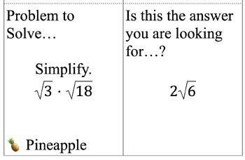 Radical Expressions Looping Scavenger Hunt By Jaylin Bethke Tpt