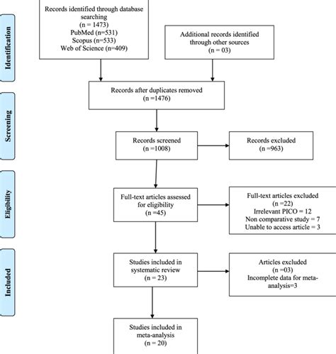 Flow Diagram Of The Literature Search Process Pico Participants Download Scientific Diagram