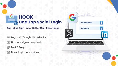 Hook One Tap Social Login Hook One Tap Login App For One Click Sign