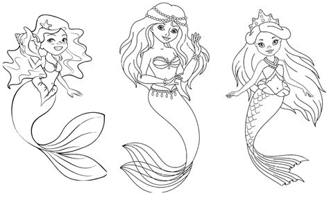 Dibujos de Sirenas para Colorear 120 Imágenes para Imprimir