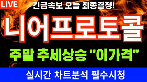 니어프로토콜 코인전망 주말 추세 상승 이가격 대형슈팅 터집니다 실시간 차트분석 니어프로토콜코인 Youtube
