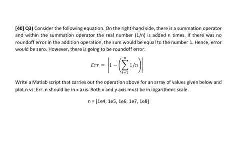 Solved 40 Q3 Consider The Following Equation On The Chegg