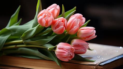 Premium Ai Image Tulips Background
